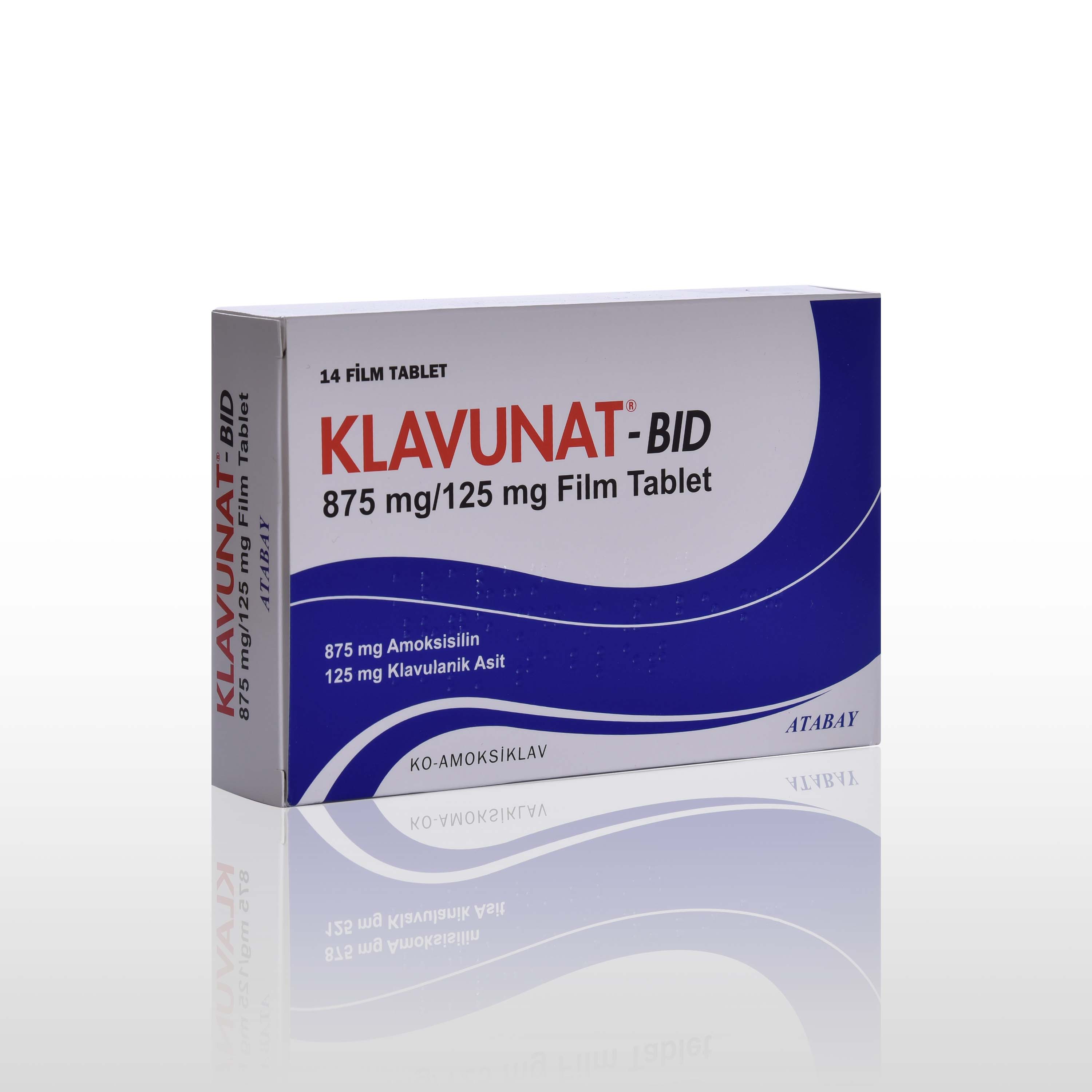 KLAVUNAT BID 1000mg Film Tablet | Atabay